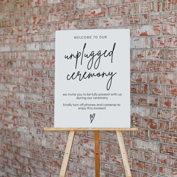 Unplugged Ceremony Sign - Etsy