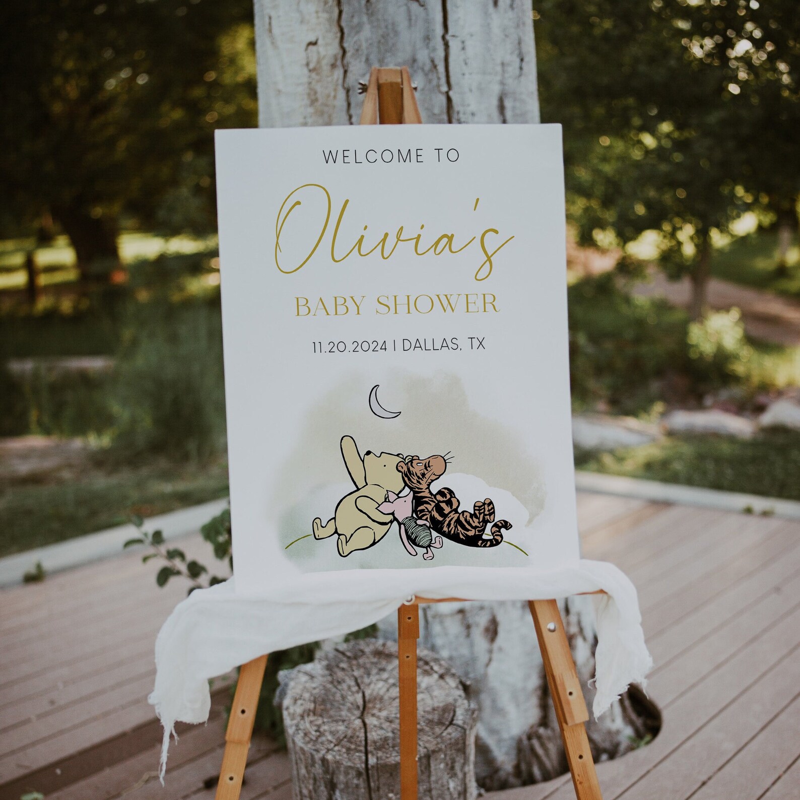 Winnie the Pooh Welcome Sign Classic Winnie the Pooh Baby - Etsy