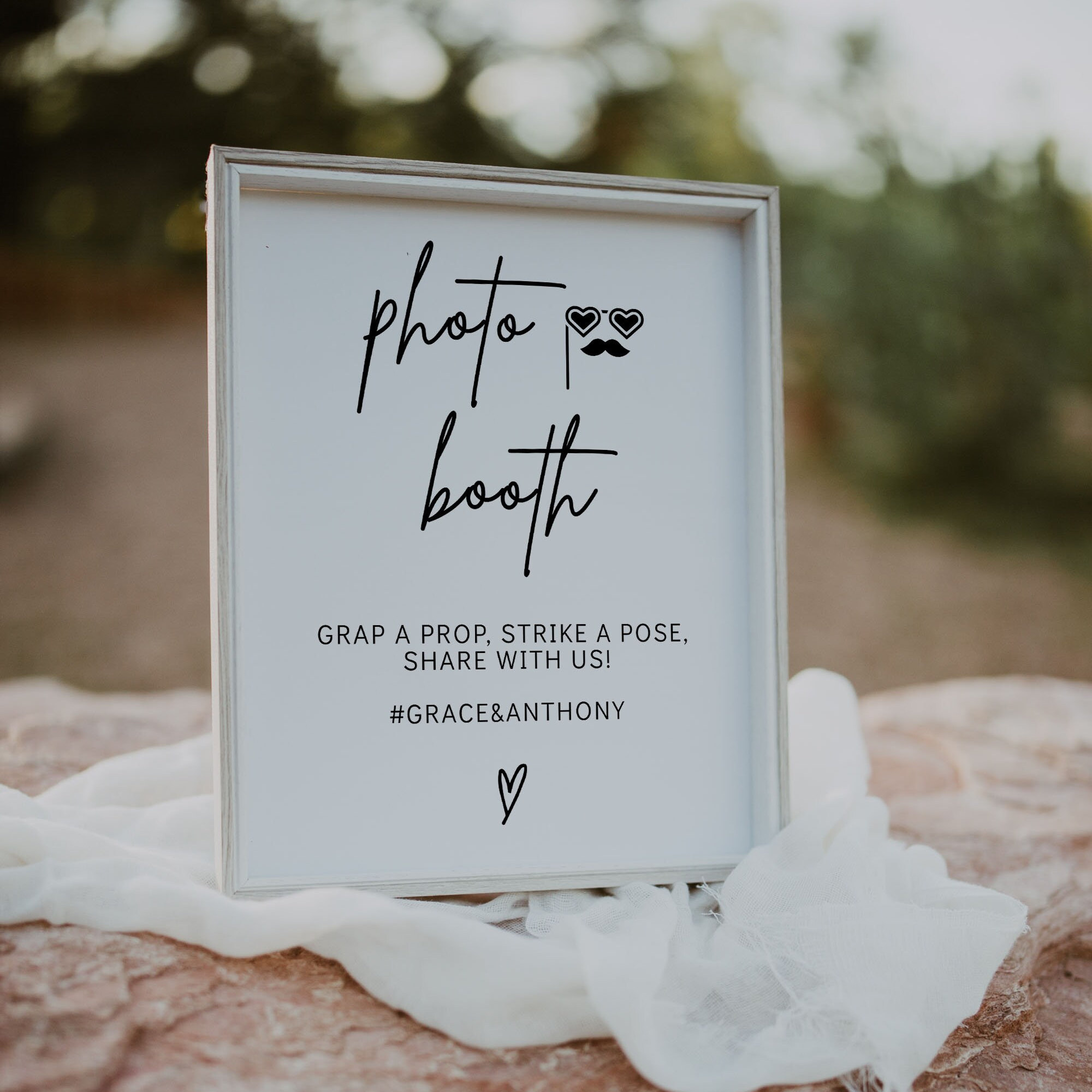 Wedding Photo Booth Sign Template Modern Wedding Photo Booth - Etsy