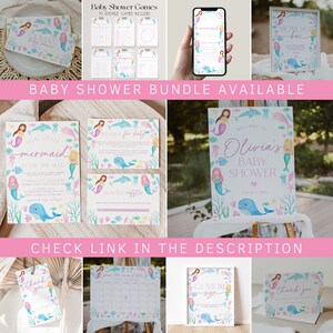 Little Mermaid Baby Shower Welcome Sign, Under the Sea Baby Shower ...