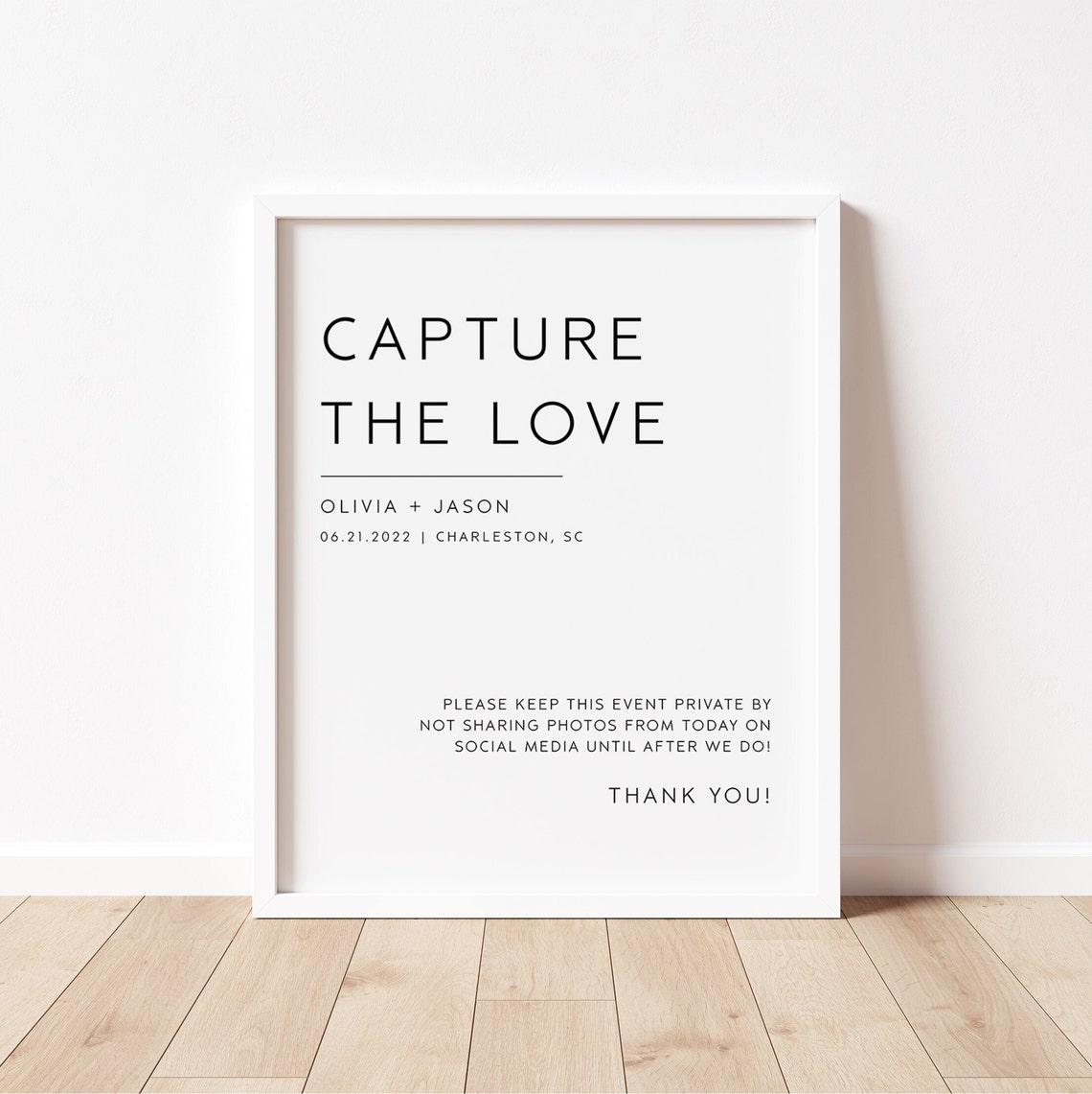 No Photos Wedding Sign Template Unplugged Ceremony Sign No - Etsy