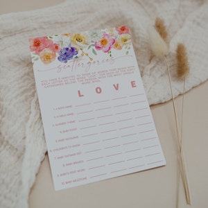 70 Baby Shower Games, Baby in Bloom Baby Shower Game Bundle, Spring ...