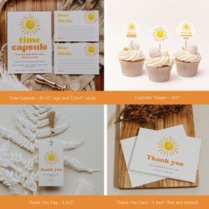 Sun Birthday Invitation Bundle, First Trip Around the Sun, Sunshine 1st ...