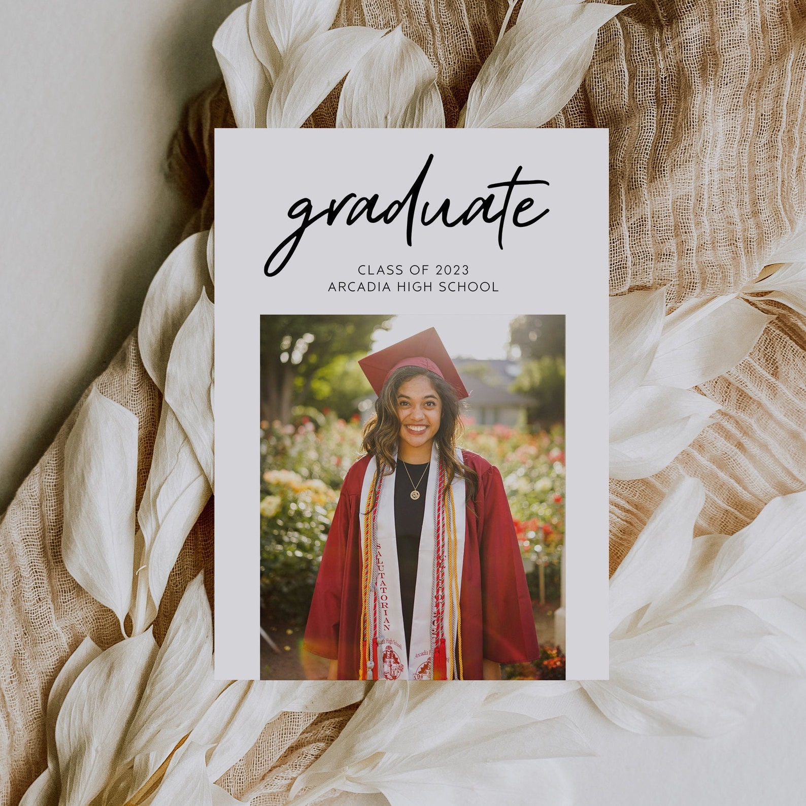 Graduation Announcement Card Modern Graduation Party - Etsy