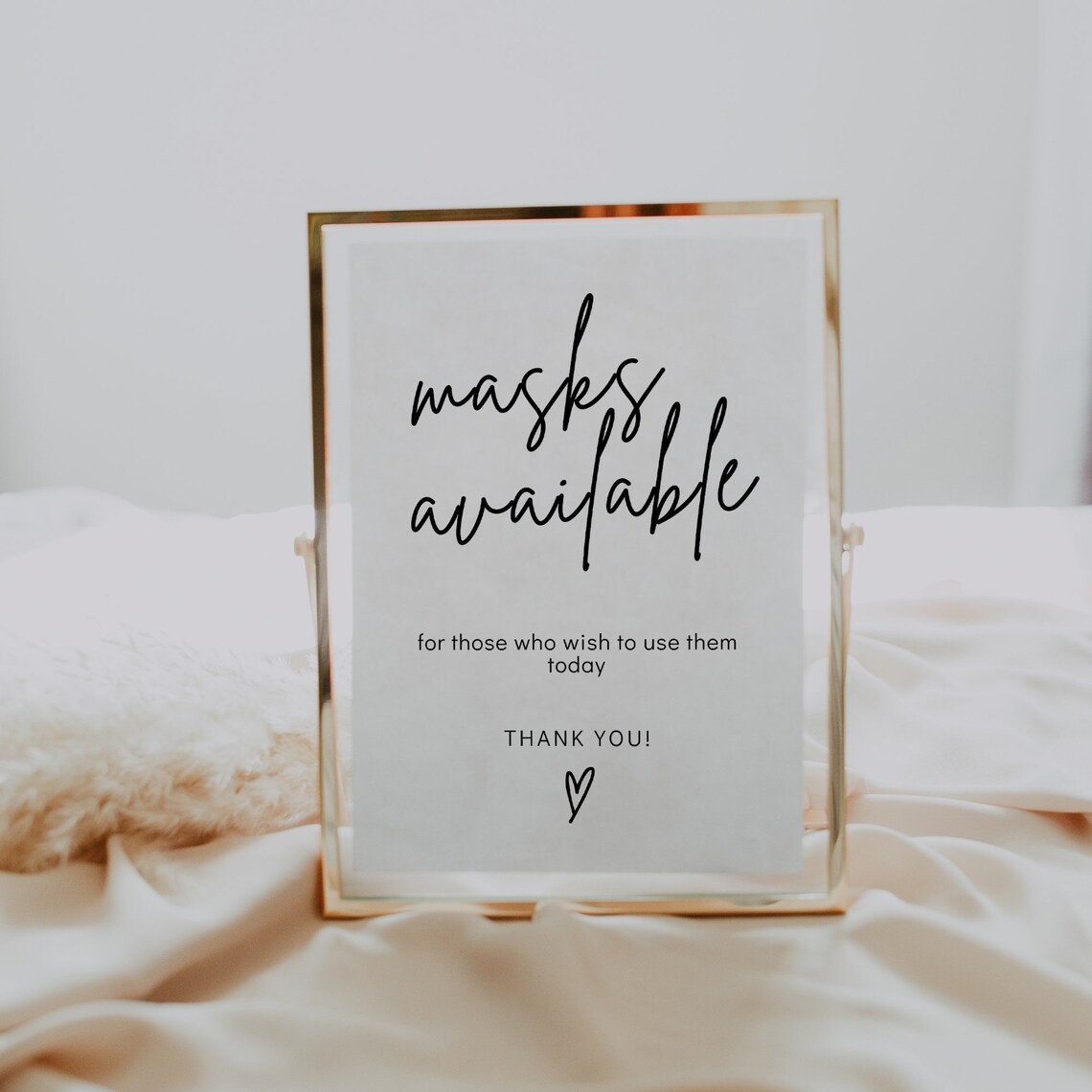 Masks Available Sign Template Modern Wedding Masks Sign | Etsy