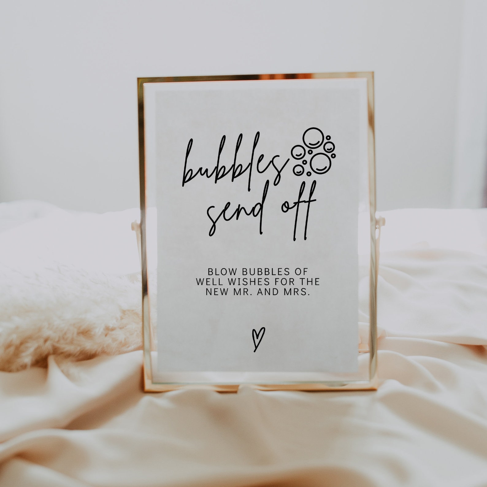 Wedding Bubble Send off Sign Template Newlywed Send off Sign - Etsy