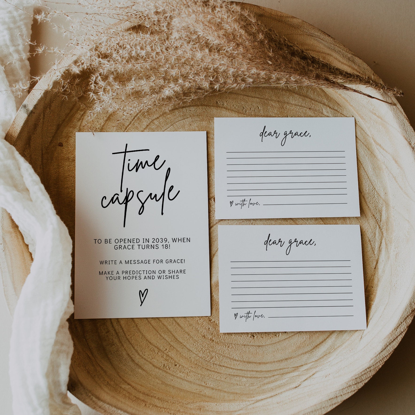 Time Capsule Template Time Capsule Baby Shower Games First - Etsy Canada