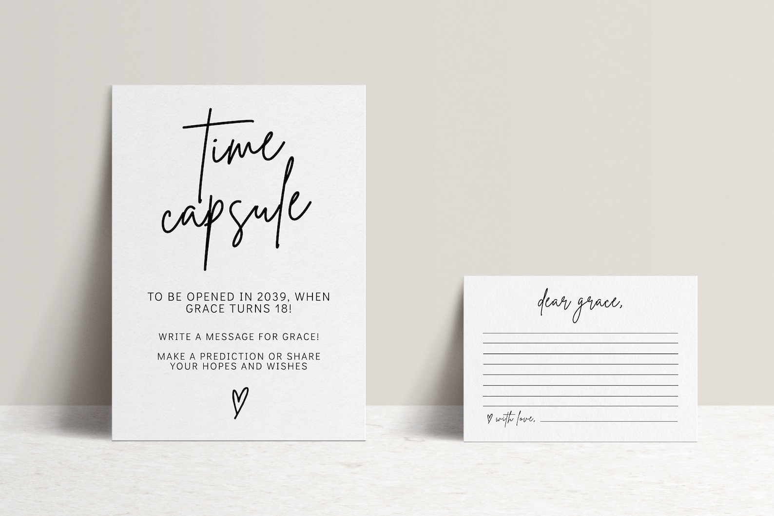 Time Capsule Template Time Capsule Baby Shower Games First - Etsy Canada
