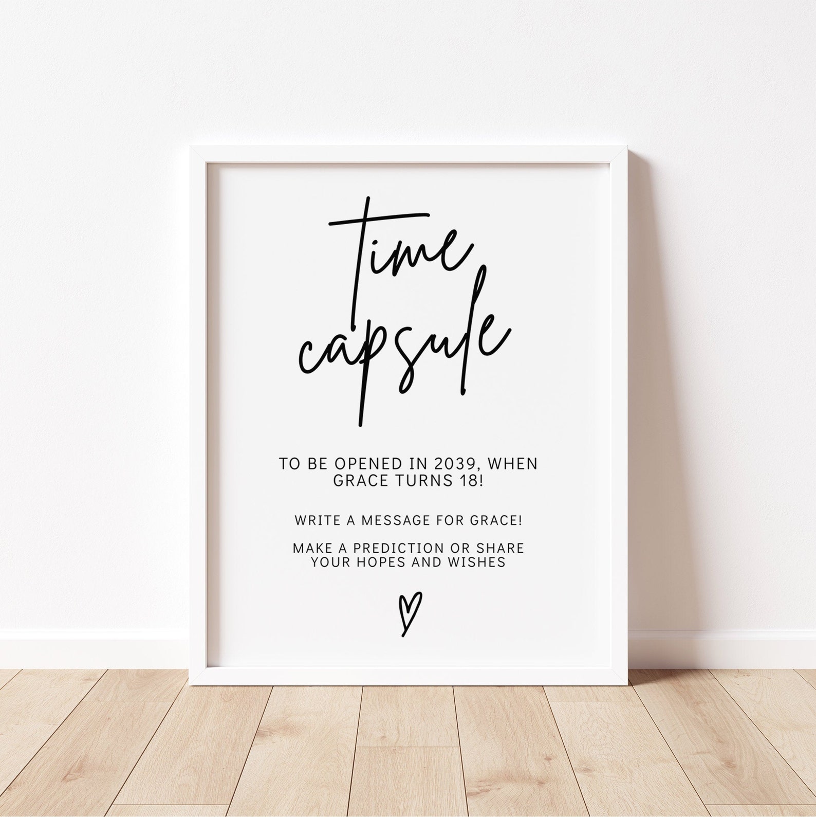 Time Capsule Template Time Capsule Baby Shower Games First - Etsy Canada
