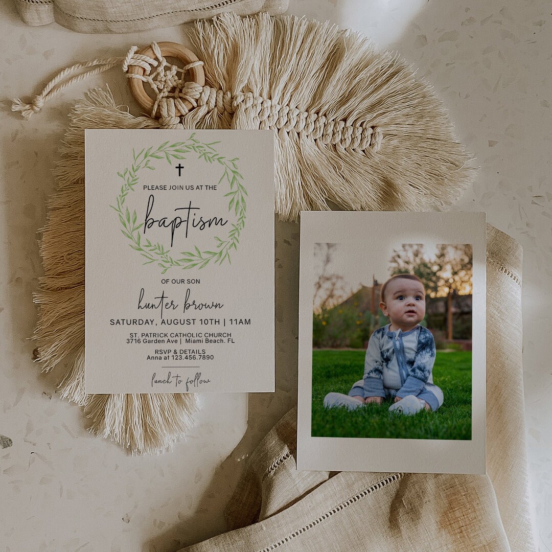 Modèle d'invitation de baptême, invitation de baptême de couronne ...