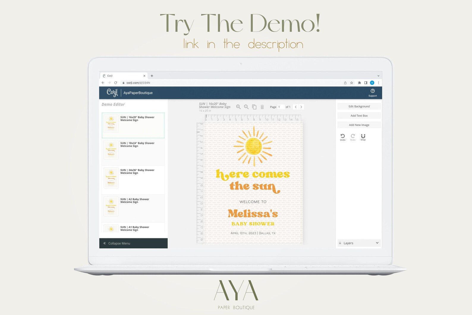 Sun Baby Shower Welcome Sign Template, Here Comes the Sun Welcome ...