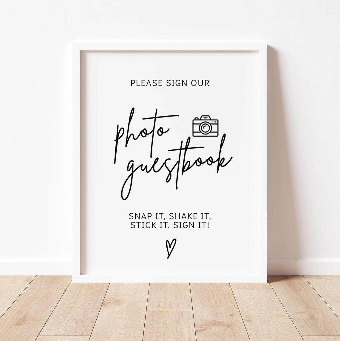 Photo Guestbook Sign Template Modern Wedding Photo Guest Book | Etsy