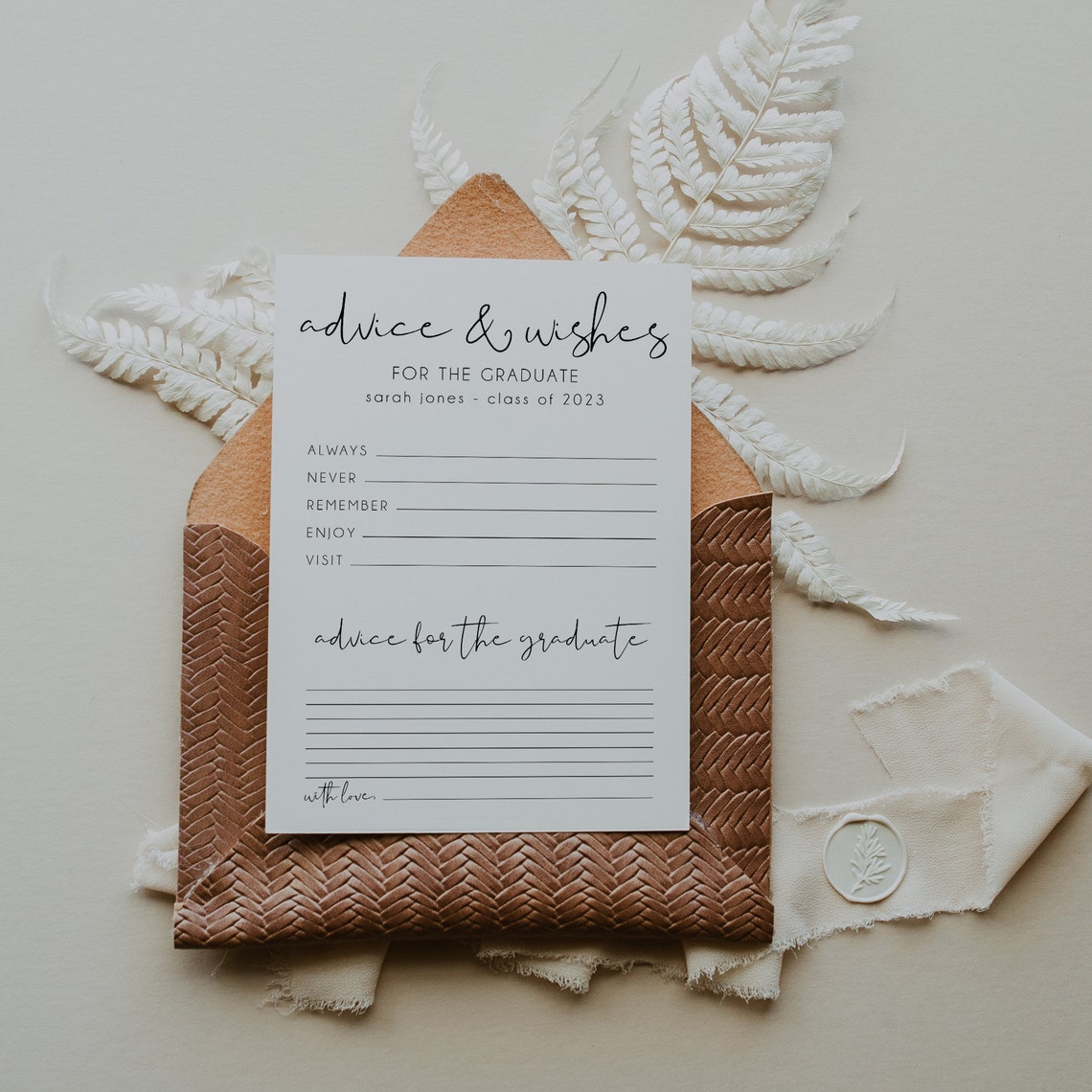 Graduation Advice Cards Template Advice for the Graduate - Etsy