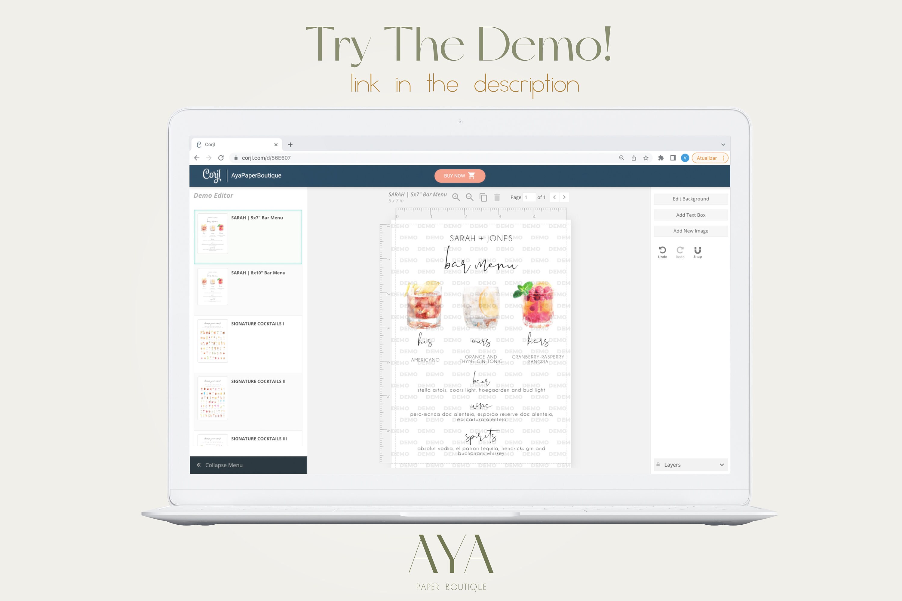 Signature Drinks Sign Template Editable Bar Menu Sign - Etsy UK