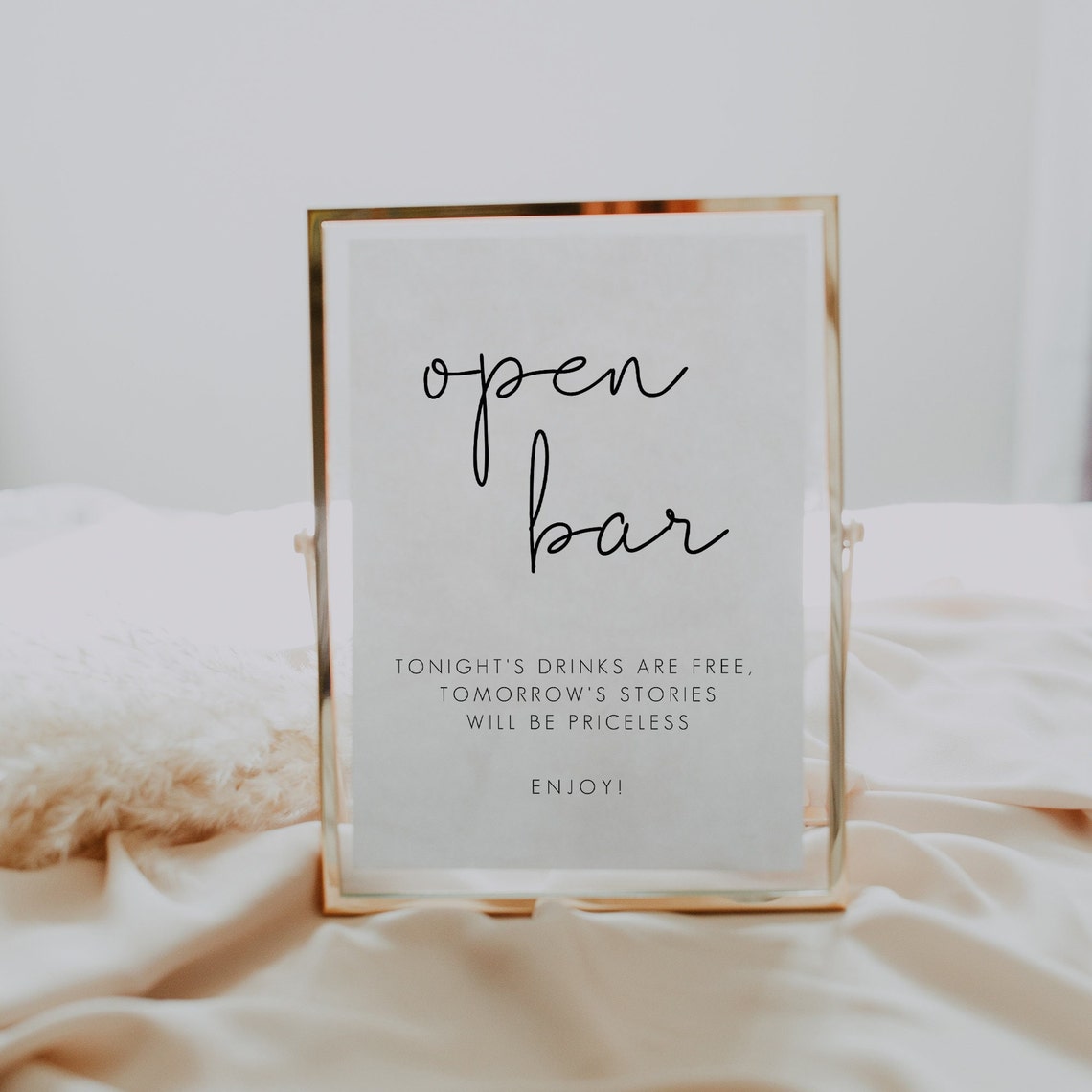 Open Bar Sign Template Wedding Bar Sign Printable Open Bar - Etsy