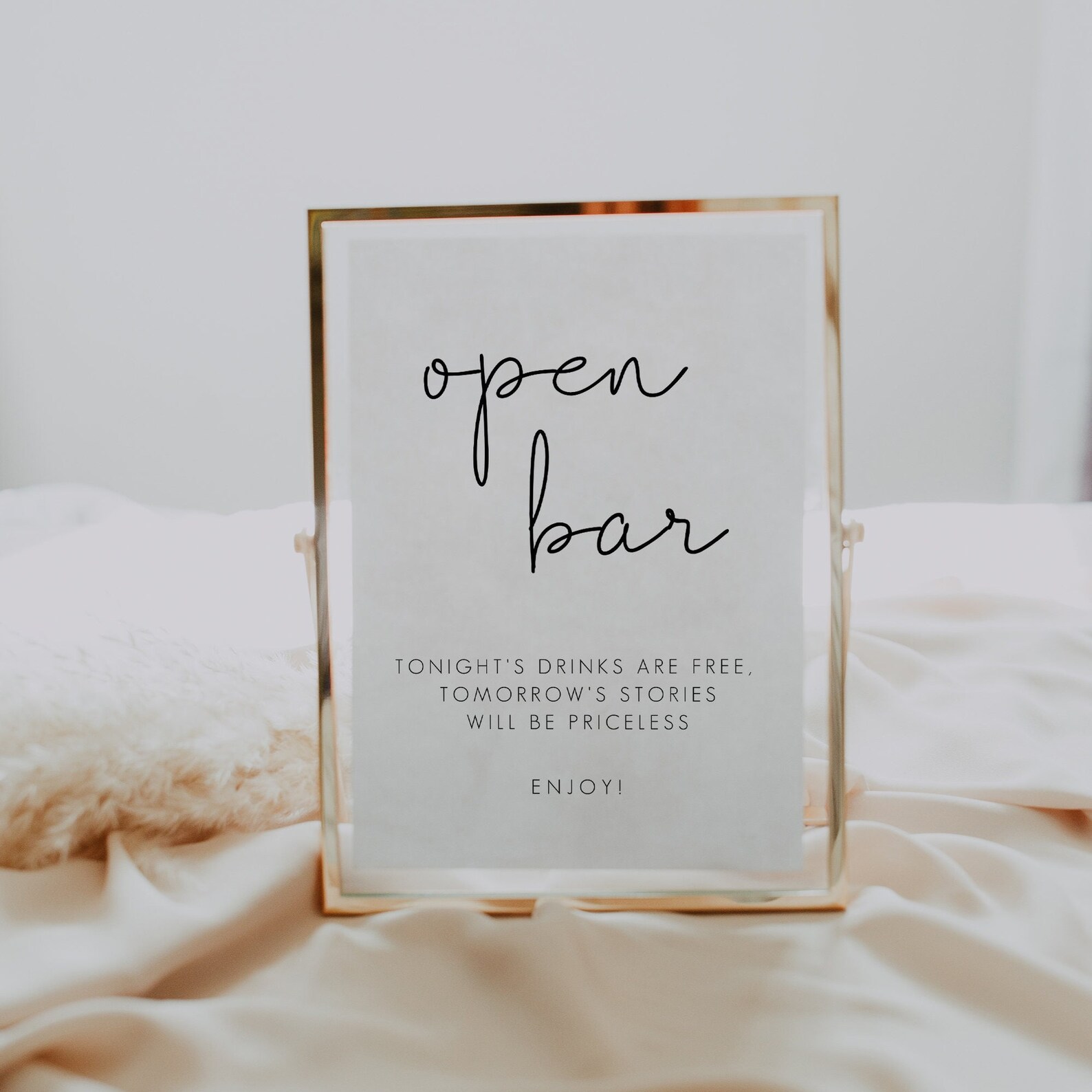 Open Bar Sign Template Wedding Bar Sign Printable Open Bar - Etsy