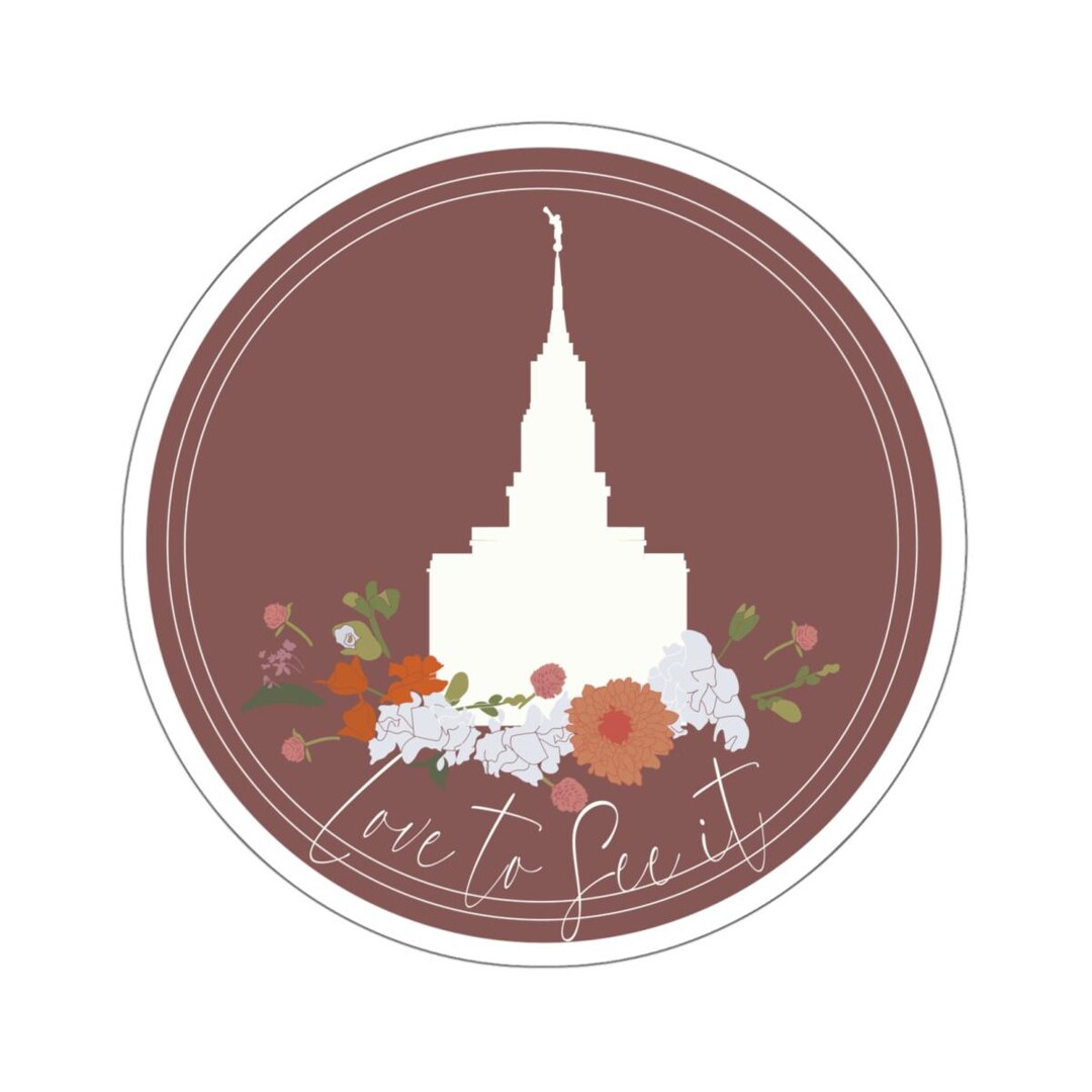 LDS Temple Sticker in Mauve, Missionary Stocking Stuffers, Young Women ...