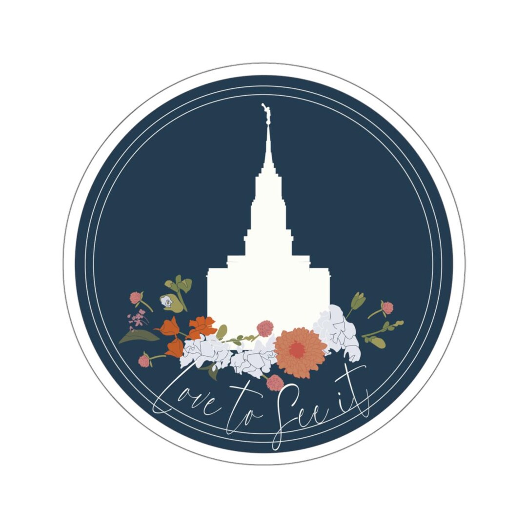 LDS Temple Sticker in Dark Blue, Missionary Stocking Stuffers, Young ...