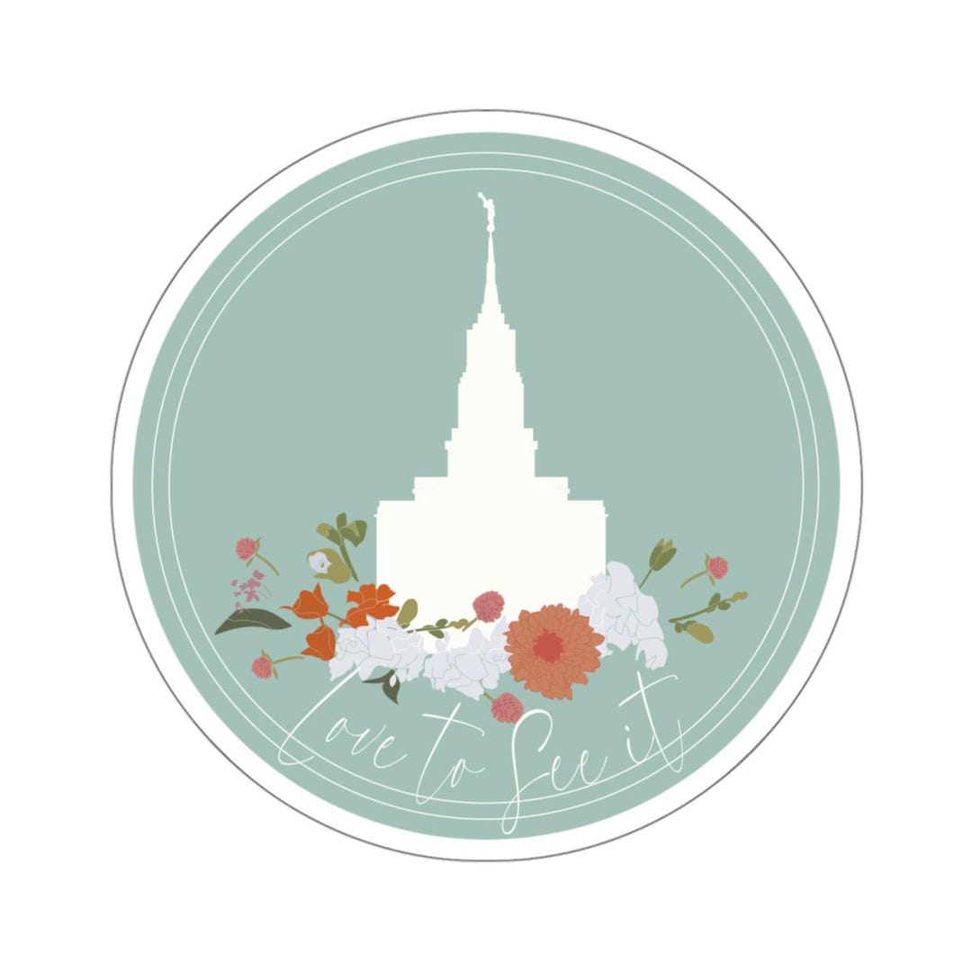 LDS Temple Sticker in Teal, Missionary Stocking Stuffers, Young Women ...
