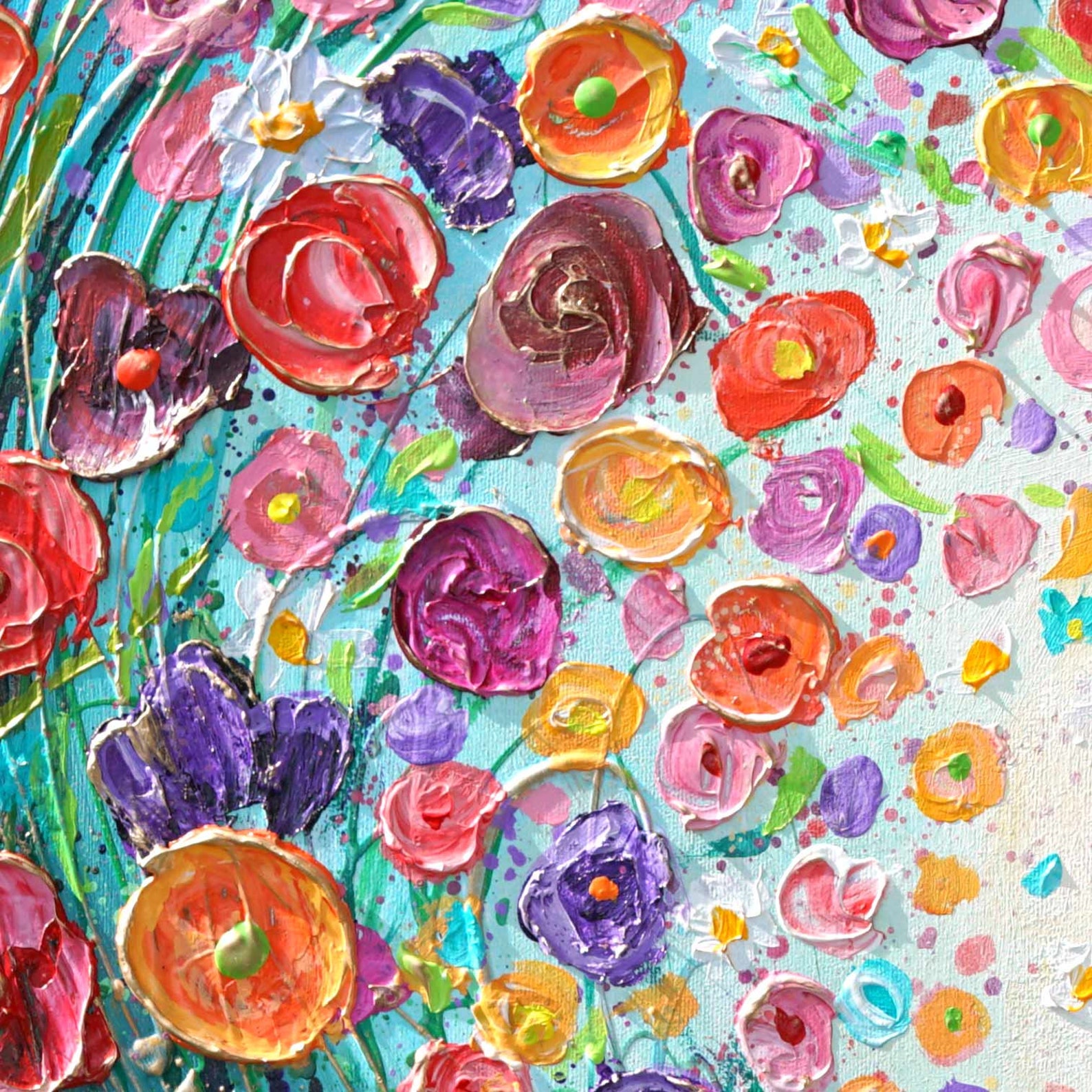 Flower Lover | Contemporary Floral Art | Unique Textured & Modern ...