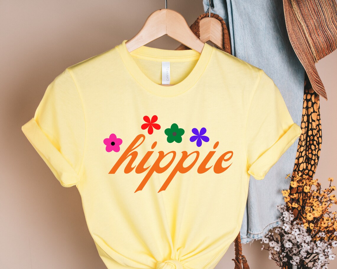 Hippie T-shirt / I Love the 60s Tees / Retro T-shirts / Retro Tees ...