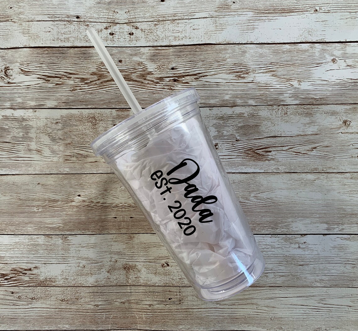 Personalized Dada Established Straw Cup Customized Dad Straw | Etsy