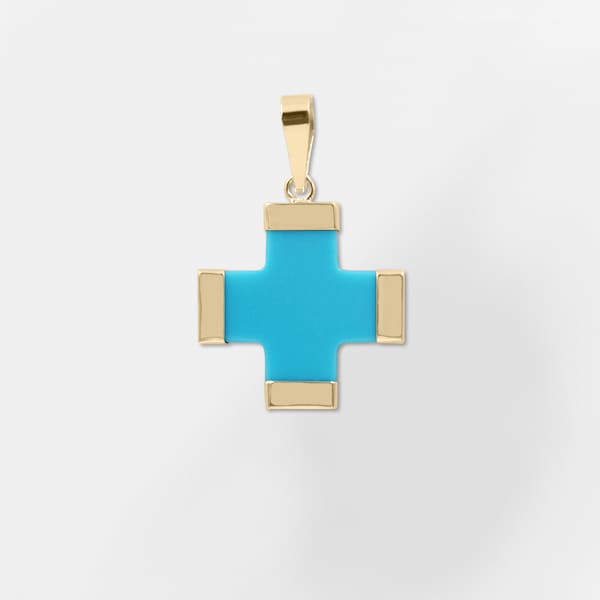 Turquoise Cross - Etsy