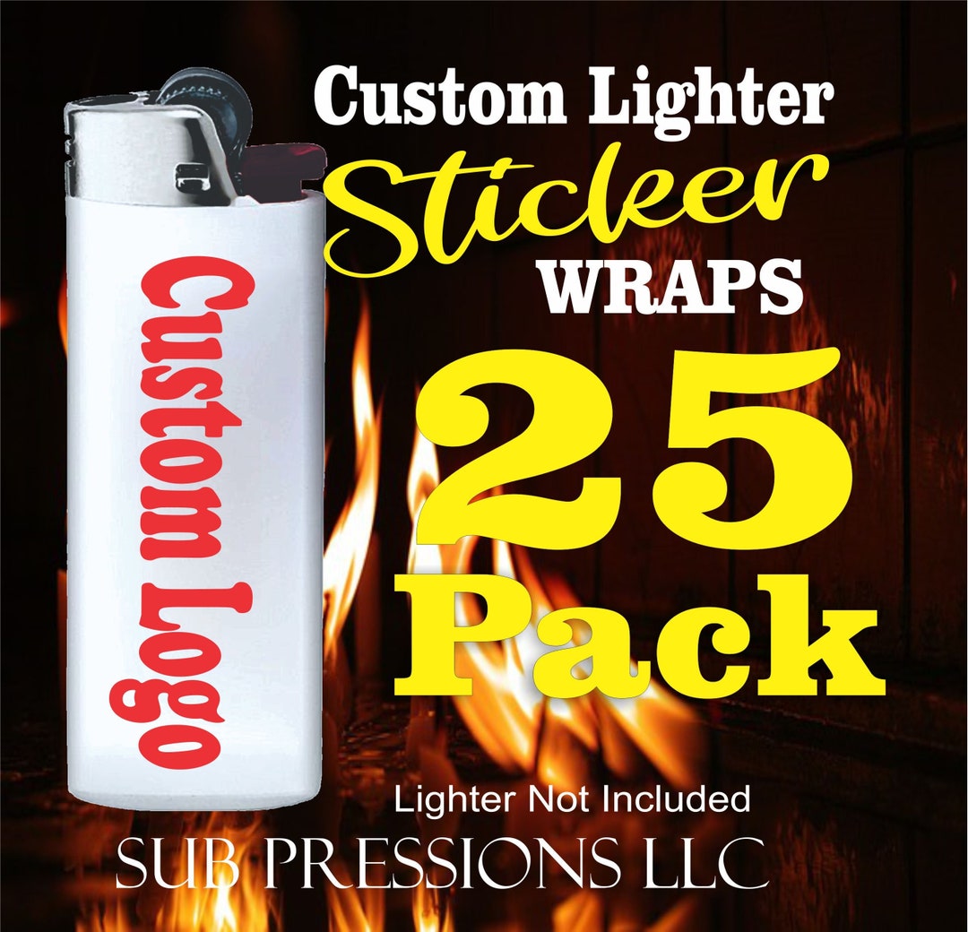 25pk Logo Lighter Sticker (fit Regular Size Bic Lighters) by Sub ...