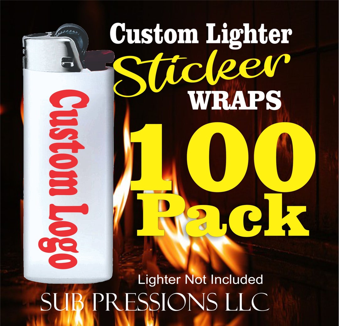 100pk Logo Lighter Sticker (fit Regular Size Bic Lighters) - Sub ...