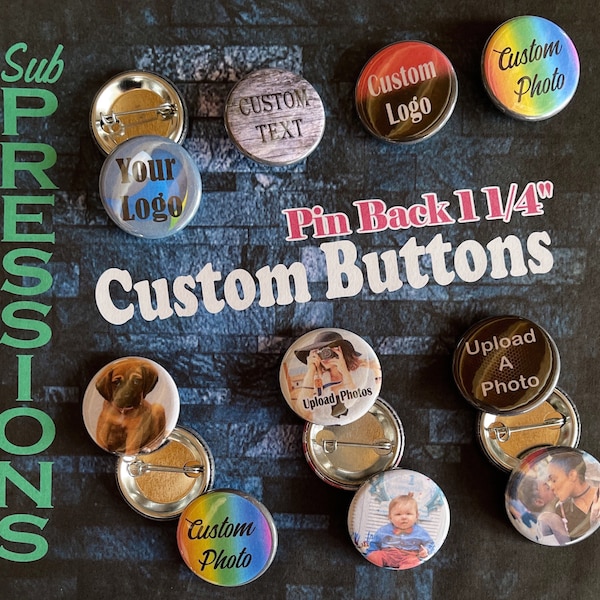 Personalized Photo Buttons - Etsy