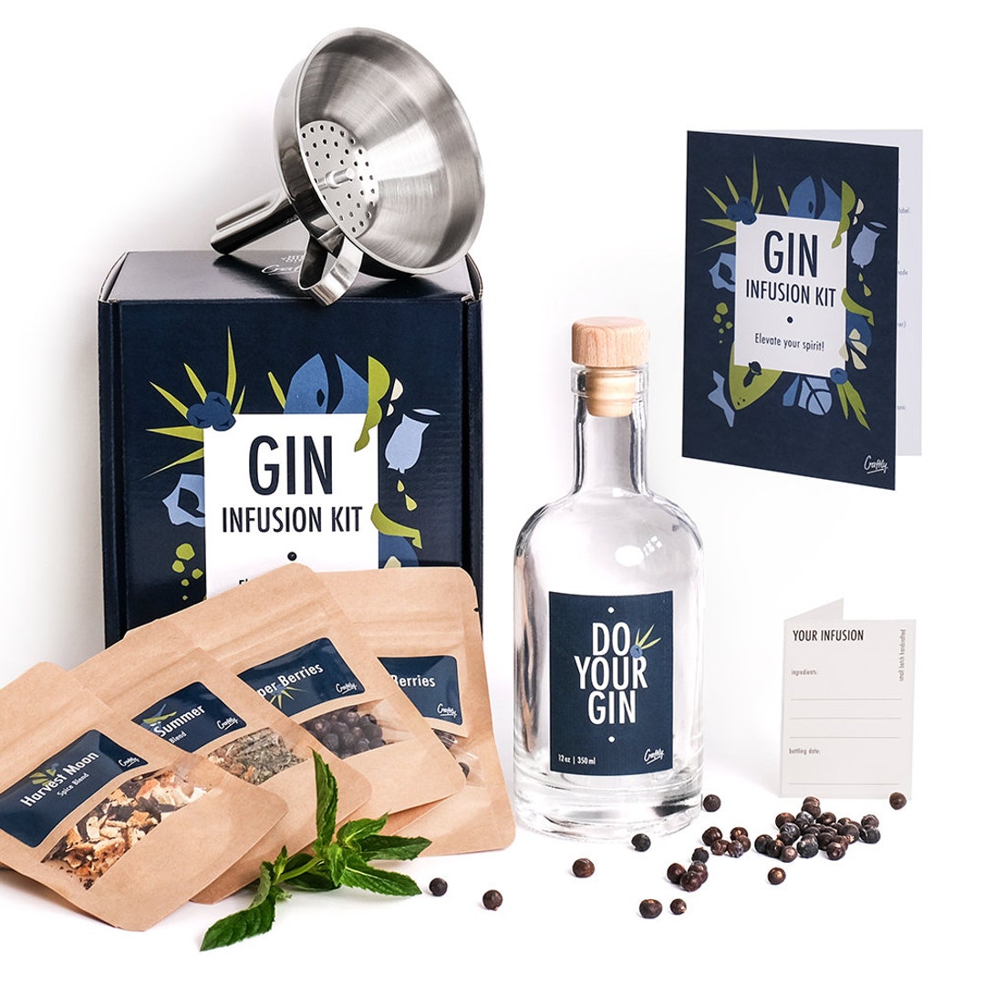 Gin Infusion Kit by Craftly | Natural Botanicals for Homemade Cocktails ...