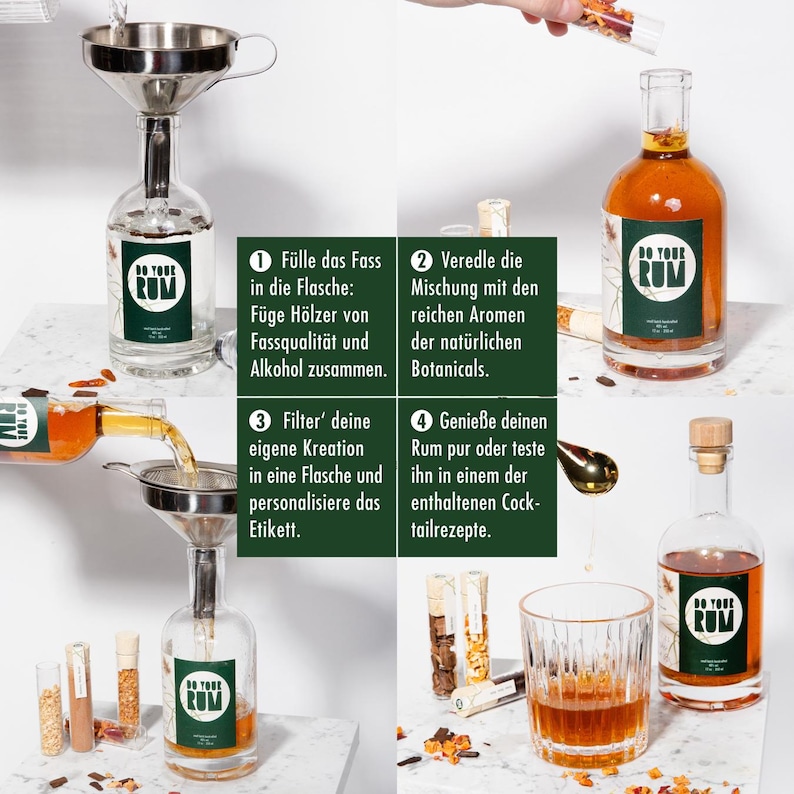 DIY Rum Making Kit: Spiced Rum Geschenkset zum Selbermachen mit Premium ...
