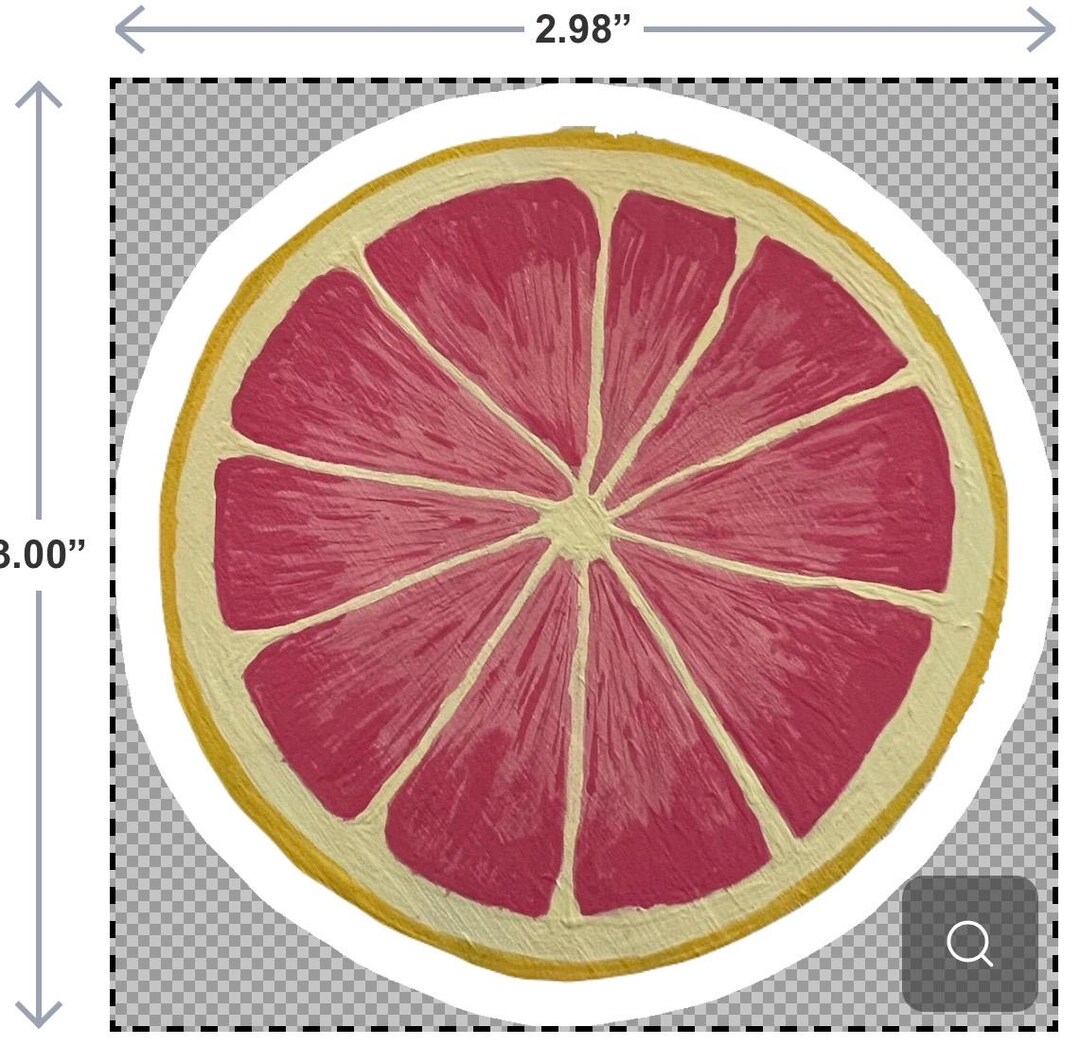 Florida Ruby Red Grapefruit Slice Sticker - Etsy