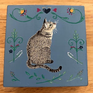 Custom Handpainted Pet Folk Art Portrait - Etsy