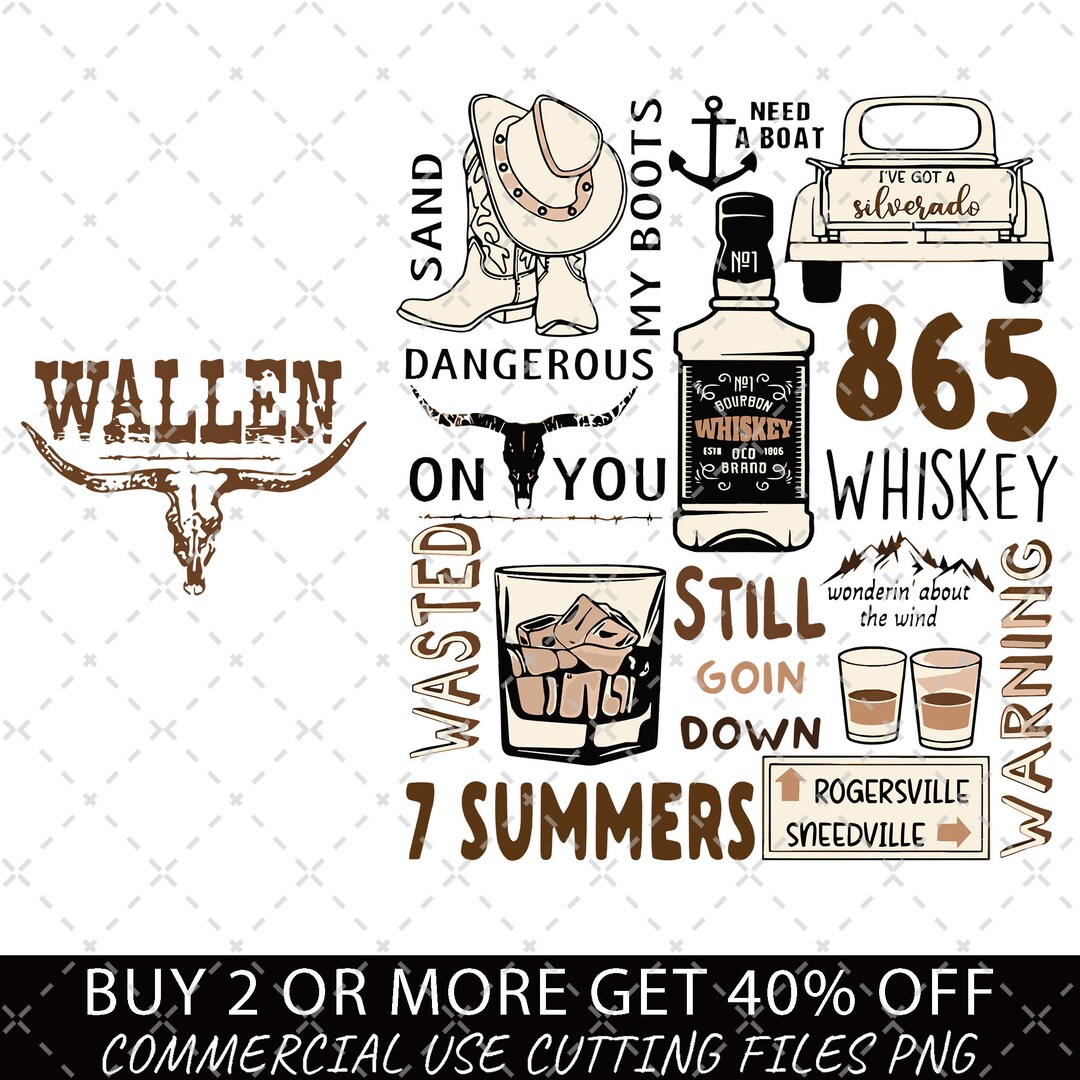 Wallen Western Png, Retro Wallen Western Png, Vintage Wallen Png ...
