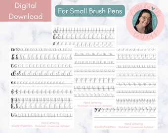 Brush Lettering Workbook instant Download Intro to Brush - Etsy