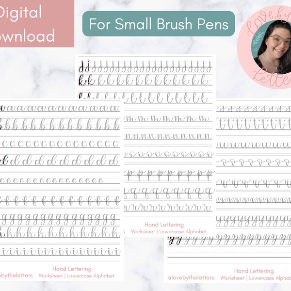 Hand Lettering Worksheets - Etsy