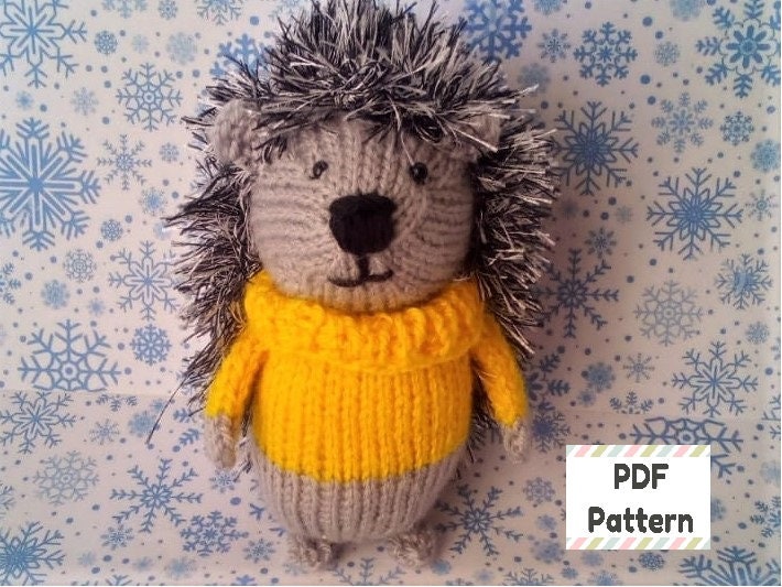 Knitted Hedgehog pattern Instant Download PDF file hedgehog | Etsy