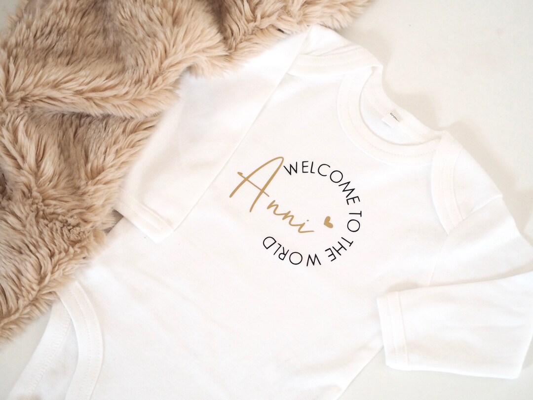 Baby Bodysuit Body Personalized BIO Welcome to the World - Etsy