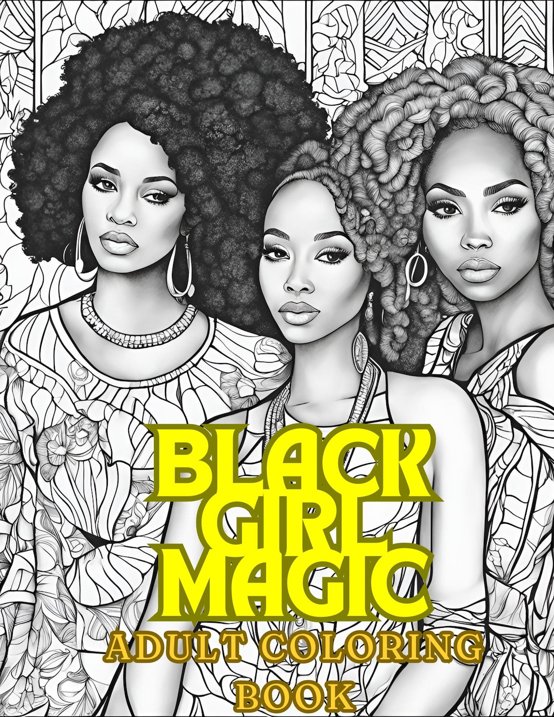 Black Women Adult Coloring Book - Etsy