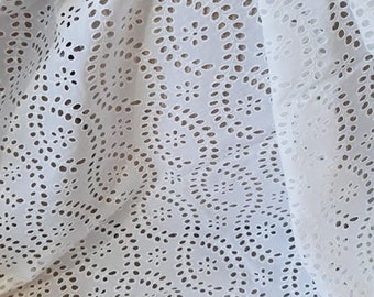 White Eyelet Fabric - Etsy
