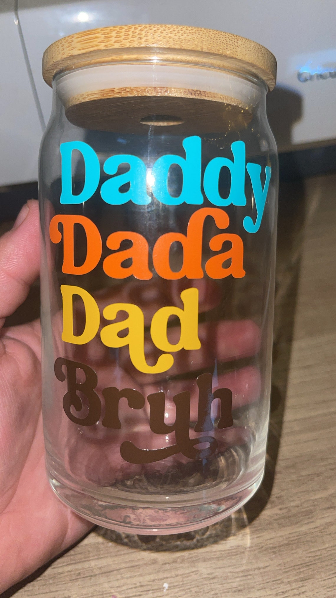 Fathers Coffee Cup Dads Glass Cup Fathers Day Gift Daddy Dada Dad Bruh ...