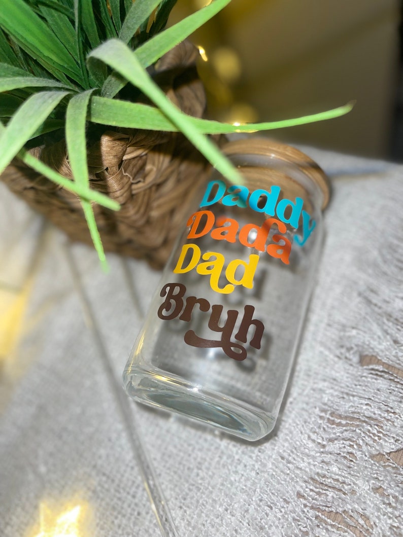 Fathers Coffee Cup Dads Glass Cup Fathers Day Gift Daddy Dada Dad Bruh ...