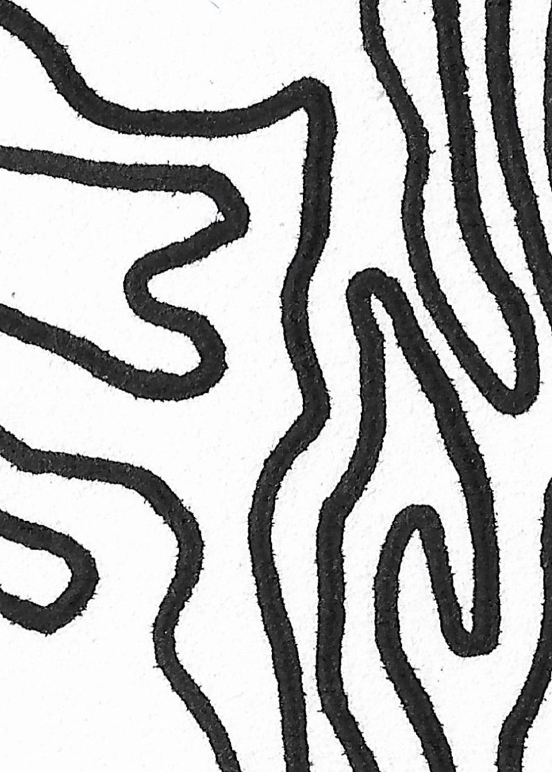 Starry Night Line Art – Van Gogh Inspired Wall Art – Minimalist ...