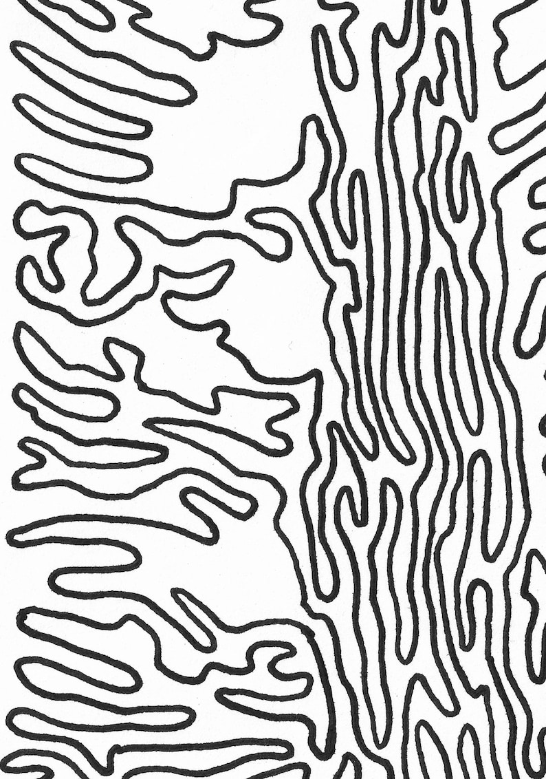 Starry Night Line Art – Van Gogh Inspired Wall Art – Minimalist ...