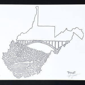 West Virginia in 1 Line by Tyler Foust - Etsy