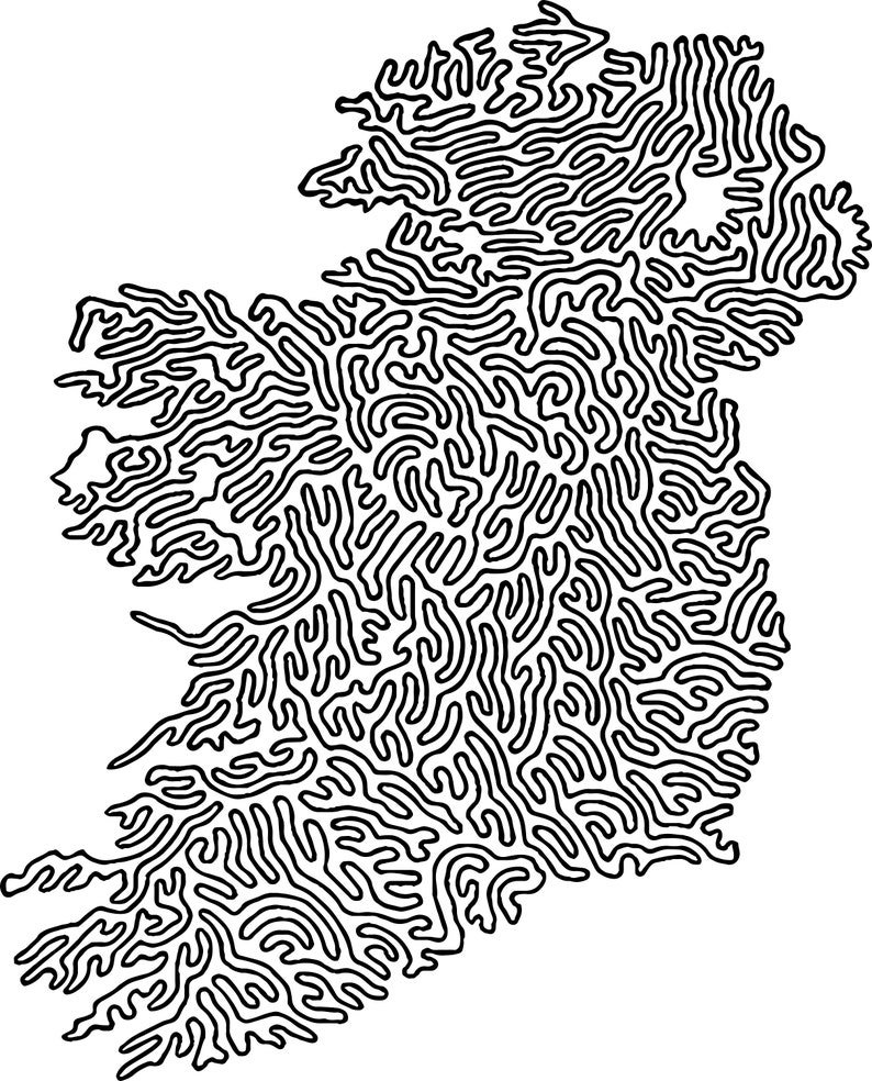Ireland One Line Drawing by Tfoust - Etsy
