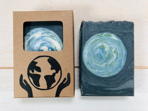 PLANET EARTH Cold Process Handmade Soap Bar Made With Olive | Etsy