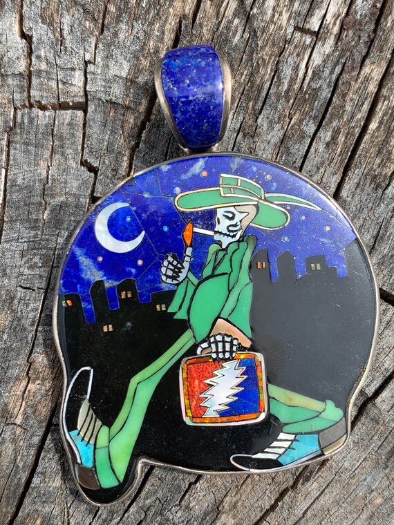 Grateful Dead Doo-dah Man Sterling Silver/inlay Pendant by - Etsy