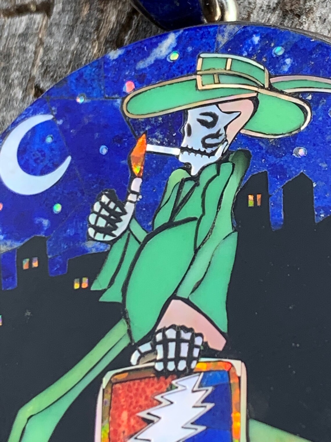 Grateful Dead Doo-dah Man Sterling Silver/inlay Pendant by - Etsy